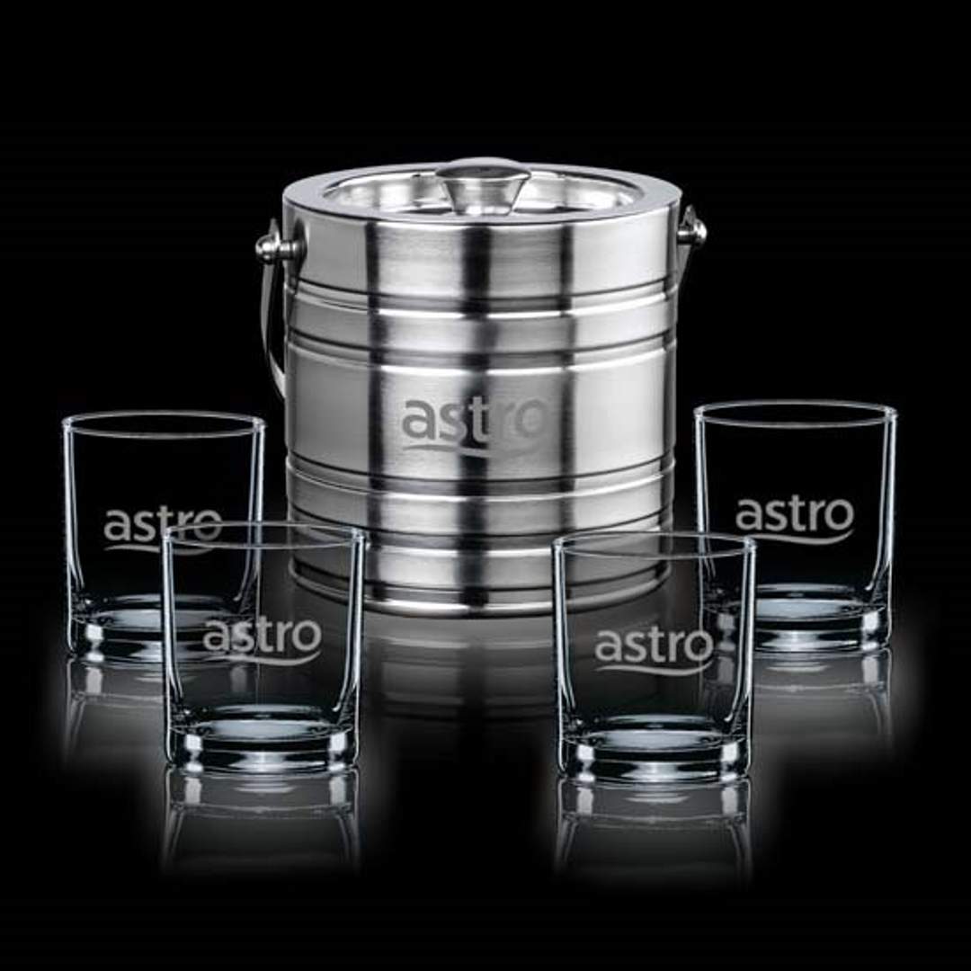 Milano Ice Bucket & Aristocrat Set – Wine Logo Gifts